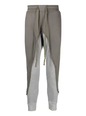 GREG LAUREN Patchwork Drawstring Trousers - Green