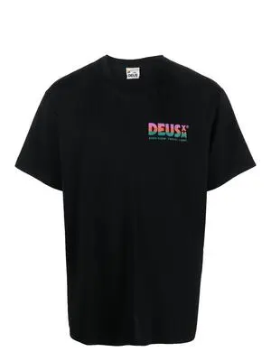 Deus Ex Machina Chest-logo Crewneck T-shirt - Black