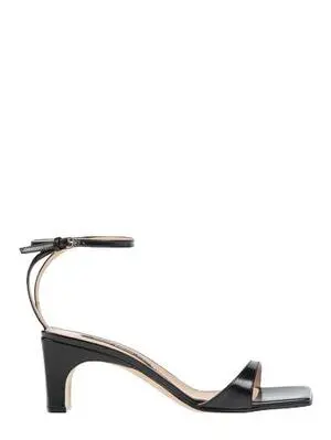 SERGIO ROSSI Leather Sandals - Black