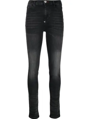 Philipp Plein High-waisted Skinny-cut Jeans - Black