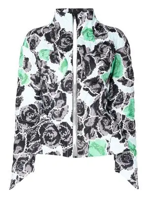 Natasha Zinko Sculpted Floral-print Puffer Jacket - Green