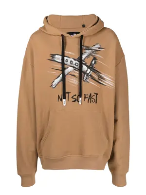 HACULLA. Not So Fast Print Hoodie - Brown