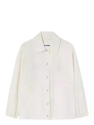 JIL SANDER Logo-print Shirt Jacket - White