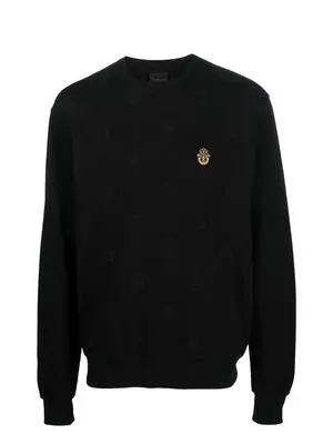 BILLIONAIRE Embroidered-logo Sweatshirt - Black