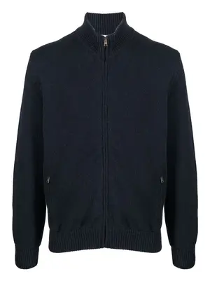 Boglioli Zip-up Jumper - Blue