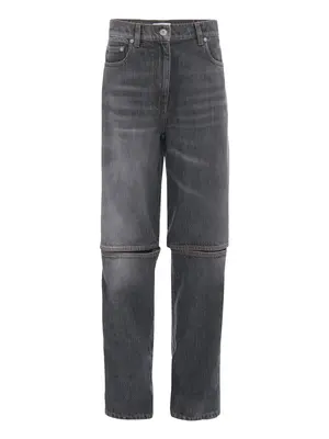 JW Anderson Cut-out Straight Jeans - Grey