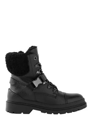 Bogner St. Moritz Buckled Shearling-lined Ankle Boots - Black