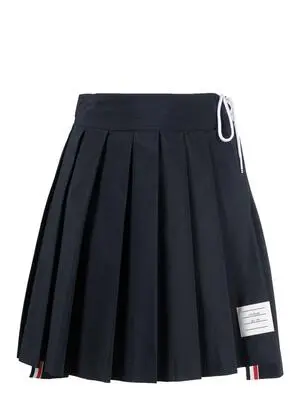 Thom Browne Pleated Drop-hem Mini Skirt - Blue