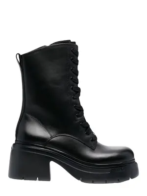 Liu Jo 75mm Carrie Lace-up Boots - Black