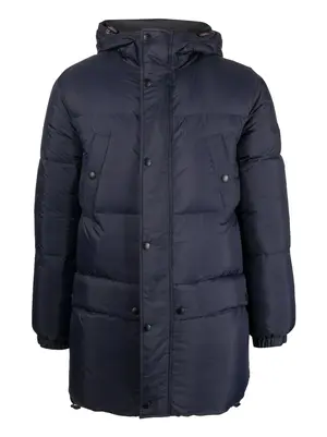 YVES SALOMON Hooded Feather-down Padded Jacket - Blue