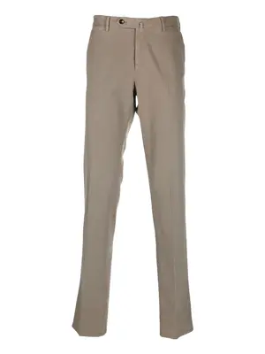 PT TORINO Mid-rise Slim-cut Chinos - Neutrals