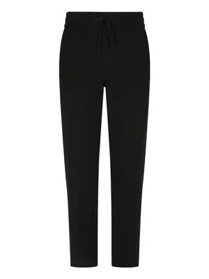 Dolce & Gabbana Dg-logo Cashmere Track Pants - Black