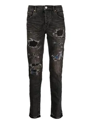 PURPLE BRAND Purple Brand Distressed-Effect Slim-Fit Jeans