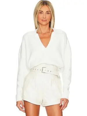Central Park West Marti Polo Sweater - White