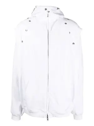 WALTER VAN BEIRENDONCK Star Zip-fastening Hoodie - White