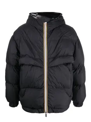 K-WAY Zip-up Padded Coat - Black