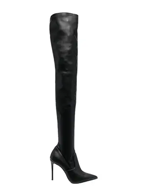 LE SILLA Eva Thigh-high Leather Boots - Black