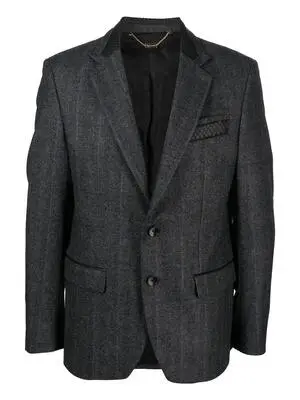 BILLIONAIRE Checked Single-breasted Blazer - Grey