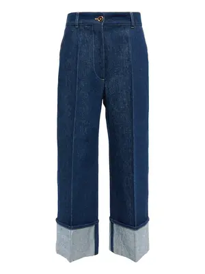 Patou Mid-rise Wide-leg Jeans - Blue