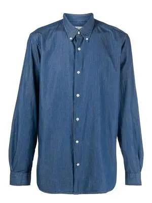Woolrich Denim Button-down Shirt - Blue