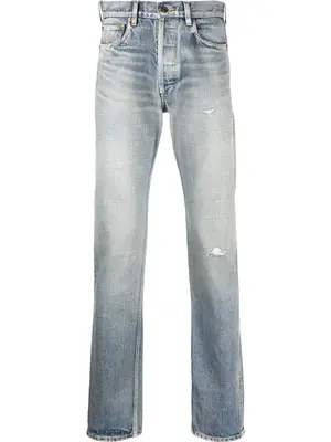 Saint Laurent Mid-rise Straight Jeans - Blue
