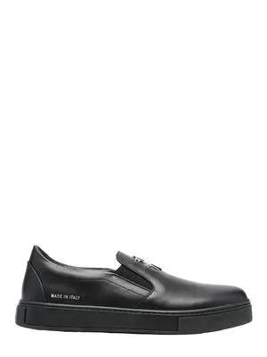 Philipp Plein Logo-plaque Slip-on Sneakers - Black