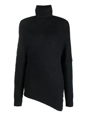 Proenza Schouler Boucle Asymmetric Sweater - Black
