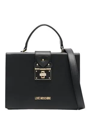 Moschino Heart Motif Tote Bag - Black