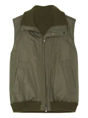 Loro Piana Everdeen Padded Shell And Silk-blend Vest - Green