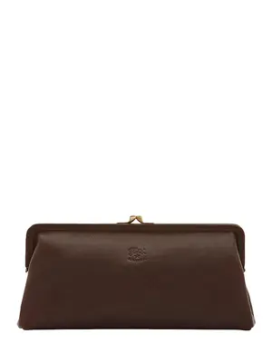 Il Bisonte Manuela Leather Clutch Bag - Caffe