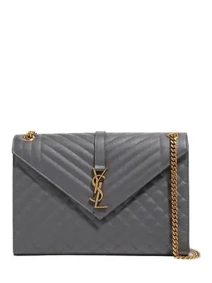 Saint Laurent Saint Laurent Envelope Triquilt Large YSL Shoulder Bag Storm