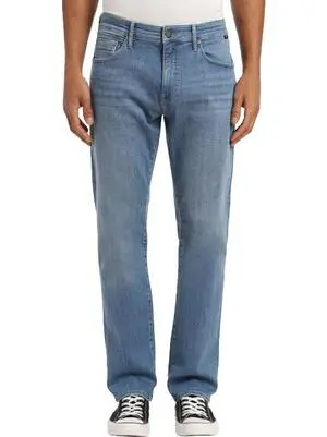 MAVI Zach Straight Leg Jeans Lt Brushed Organic Move