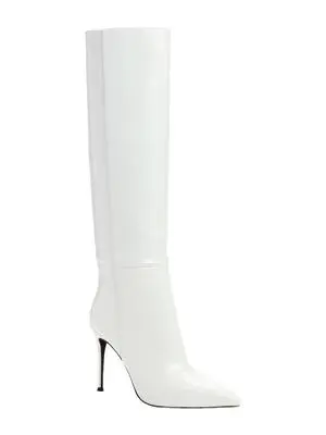 Jeffrey Campbell Arsen Knee High Stiletto Boots - White