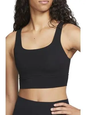 Nike Zenvy -support Padded Longline Sports Bra - 010 Black/sail