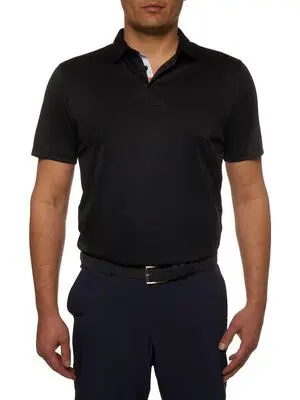 Robert Graham Axelsen Short Sleeve Polo - Black