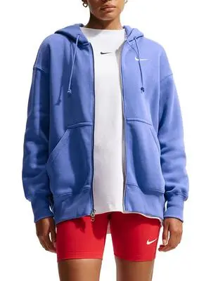 Nike Sportswear Phoenix Fleece Full-zip Hoodie - 485 Light Medium Blue/sail