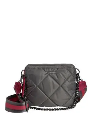 Mz Wallace MZ Wallace Bowery Quilted Nylon Crossbody Bag Medium Grey
