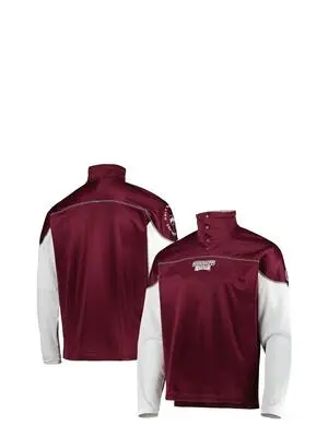 Adidas Mississippi State Bulldogs Quarter-snap Jacket - Maroon