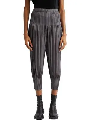 Issey Miyake Basics Cropped Pants - Gray