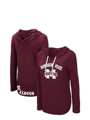 COLOSSEUM Mississippi State Bulldogs Hooded Long Sleeve T-shirt - Maroon