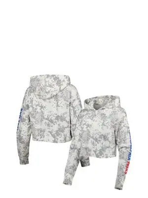 LUSSO Philadelphia 76ers Maia Cropped Quarter-zip Top - Gray