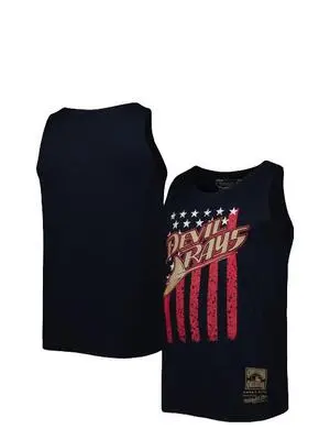 Mitchell & Ness Tampa Bay Rays Cooperstown Collection Stars And Stripes Tank Top - Navy
