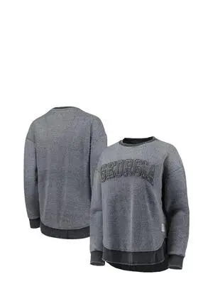 PRESSBOX Georgia Bulldogs Ponchoville Pullover Sweatshirt - Black