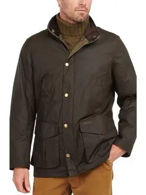 Barbour Hereford Waxed Cotton Jacket Olive