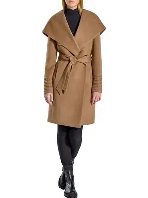 Sentaler Alpaca & Wool Wrap Coat - Dark Camel