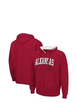 COLOSSEUM Arkansas Razorbacks Arch & Logo 3.0 Full-zip Hoodie - Cardinal