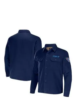 NFL X DARIUS RUCKER Collection Tennessee Titans Embroidered Shirt Jacket - Navy