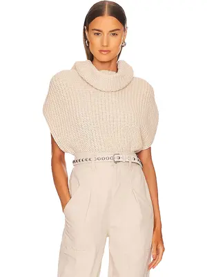525 America Cate Sleeveless Turtleneck Sweater - Cream