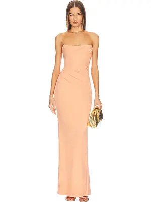 MICHAEL COSTELLO X Briggs Gown - Peach