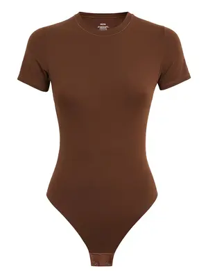 SKIMS Skims Fits Everybody T-Shirt Bodysuit Brown